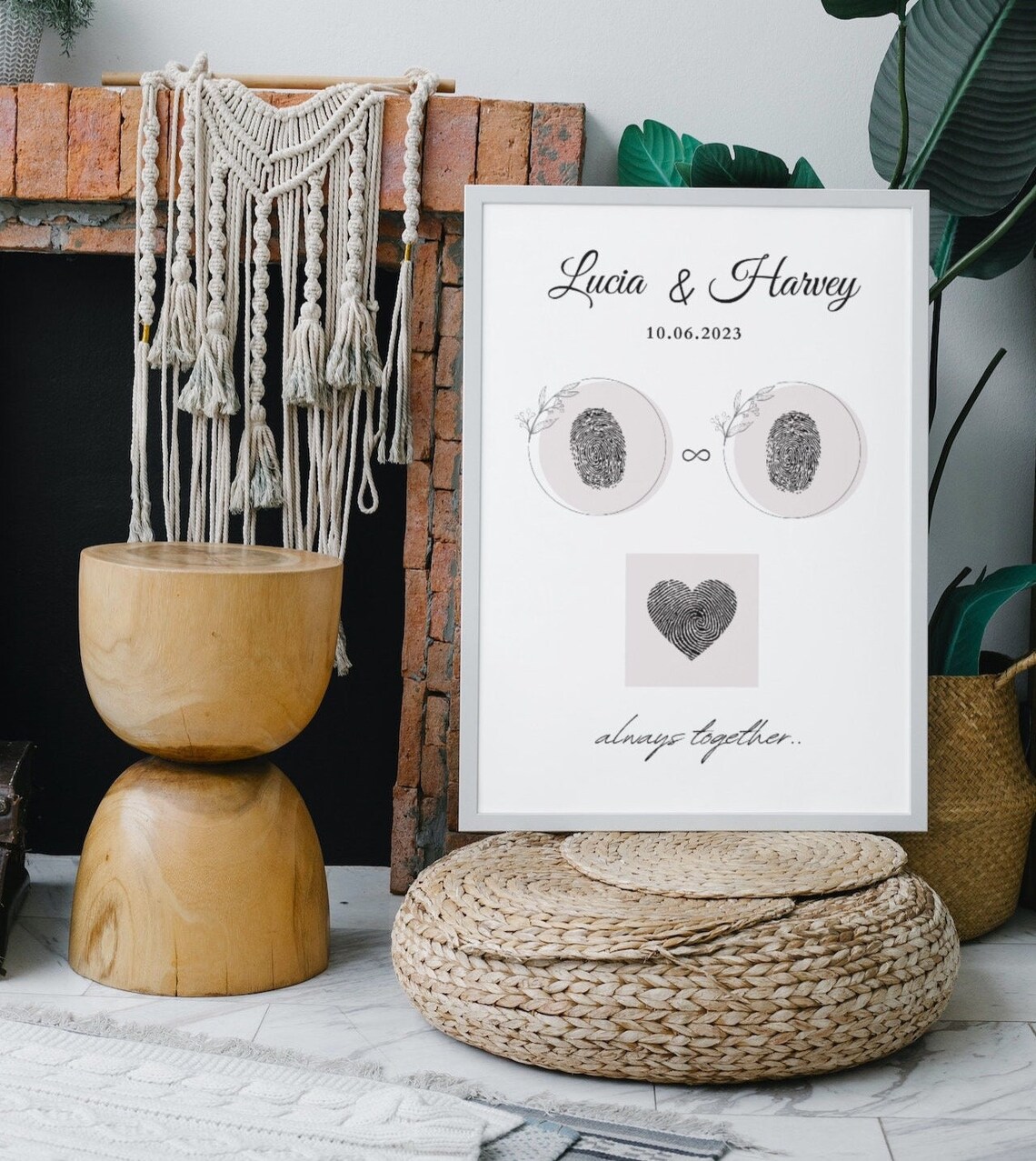Wedding Fingerprint Sign/ Wedding Sign / Love Fingerprints Sign ...
