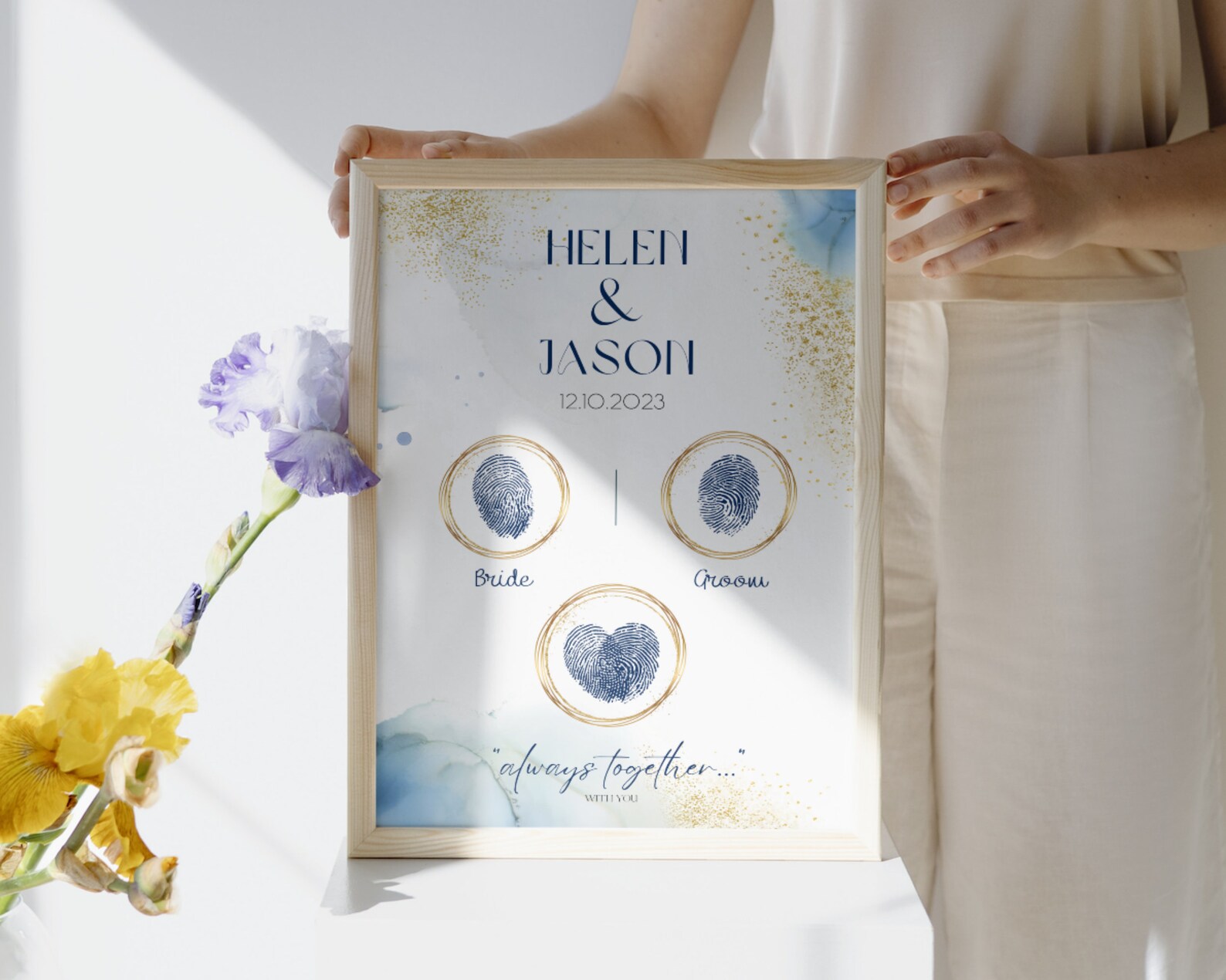 Wedding Fingerprint Sign/ Wedding Sign / Love Fingerprints Sign ...