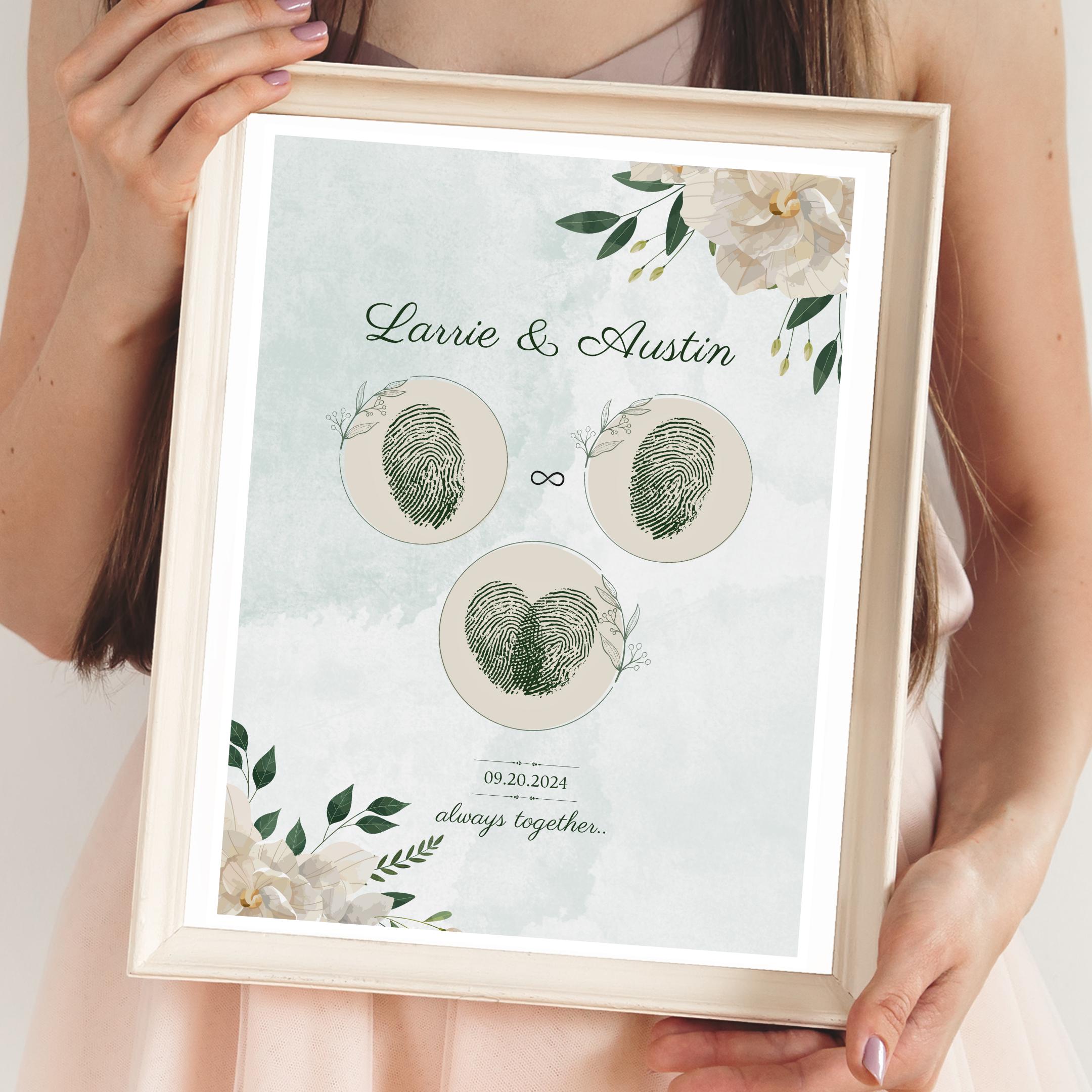 Wedding Fingerprint Sign/ Wedding Sign / Love Fingerprints Sign ...