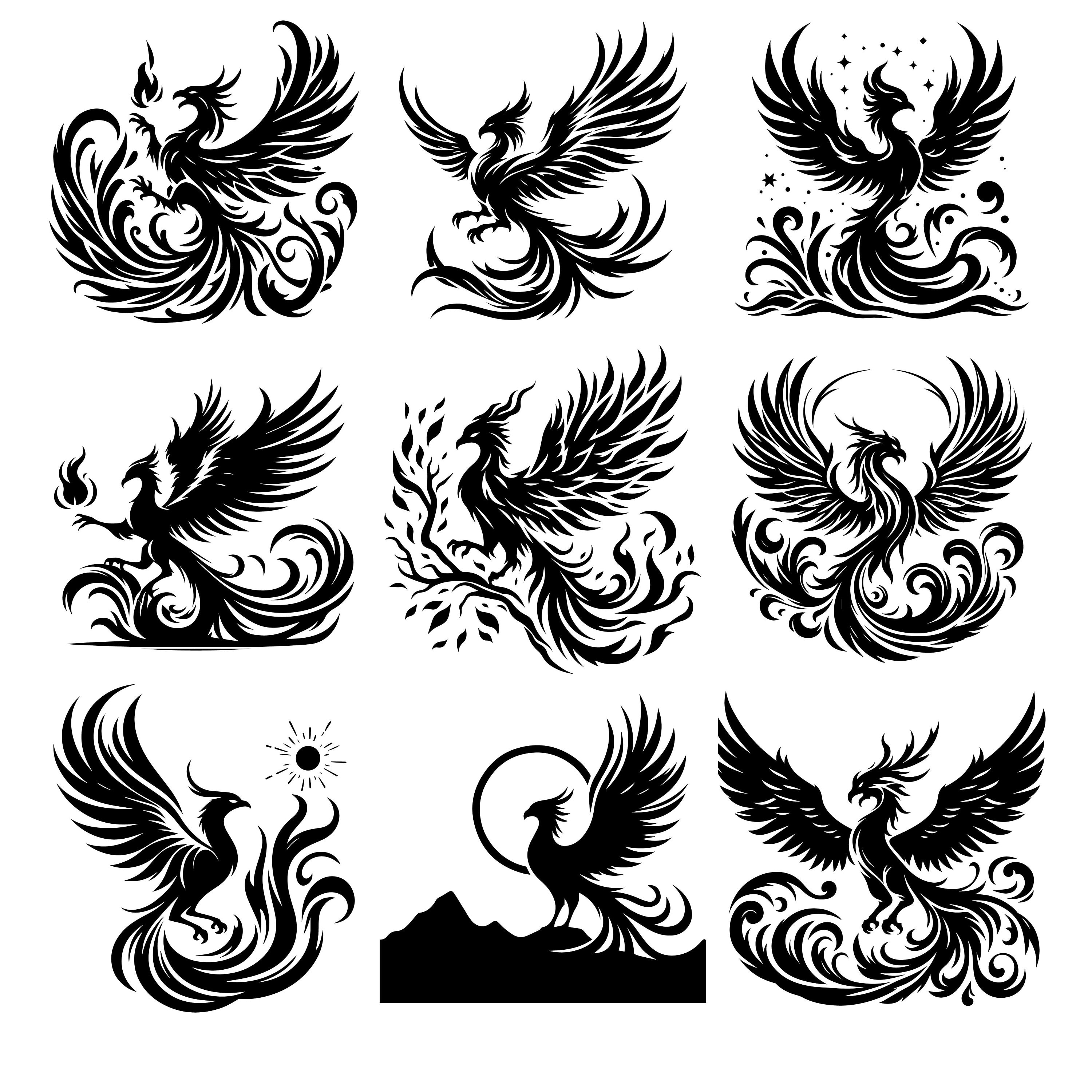 Phoenix SVG Bundle, Phoenix Svg, Phoenix Vector, Phoenix Birds, Phoenix ...