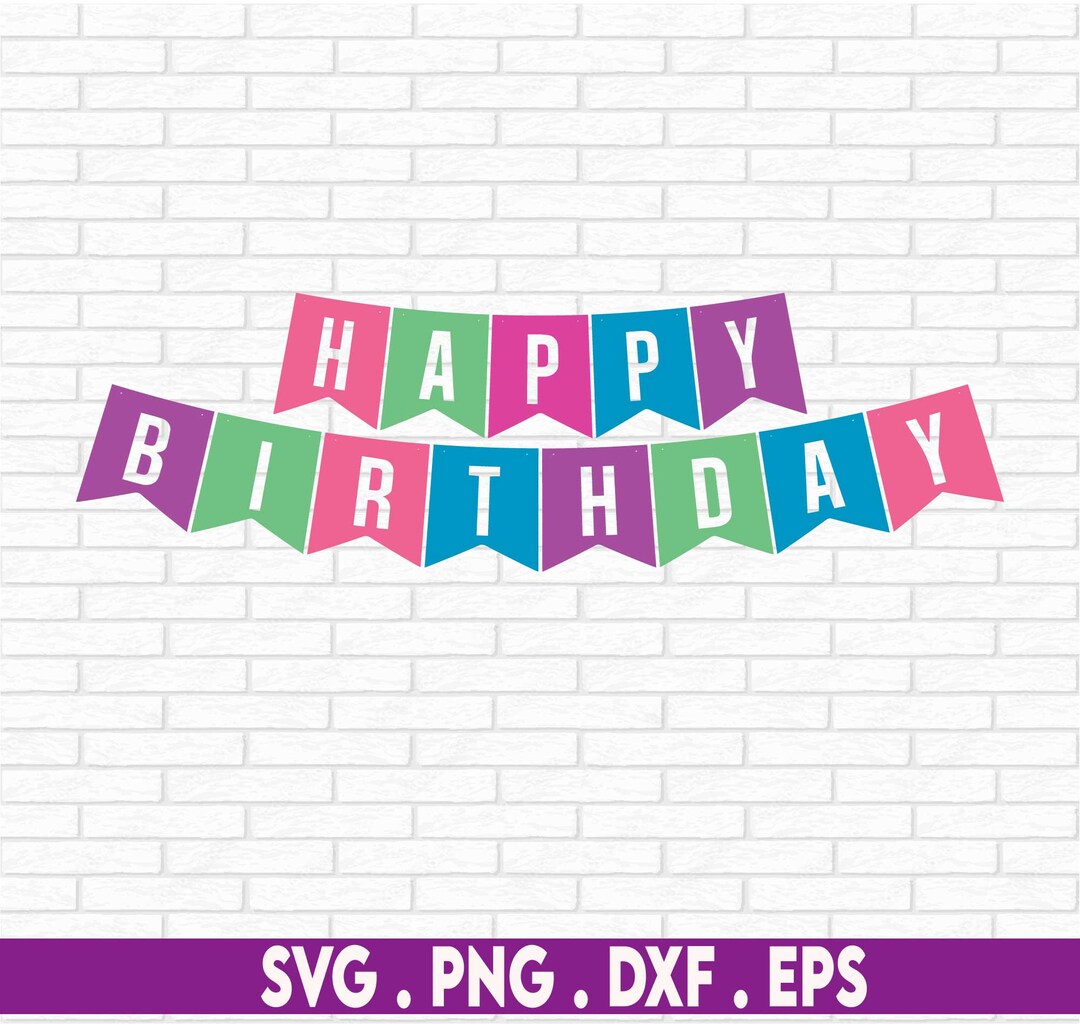 Happy Birthday Svg, Happy Birthday Script, Happy Birthday Stencil ...