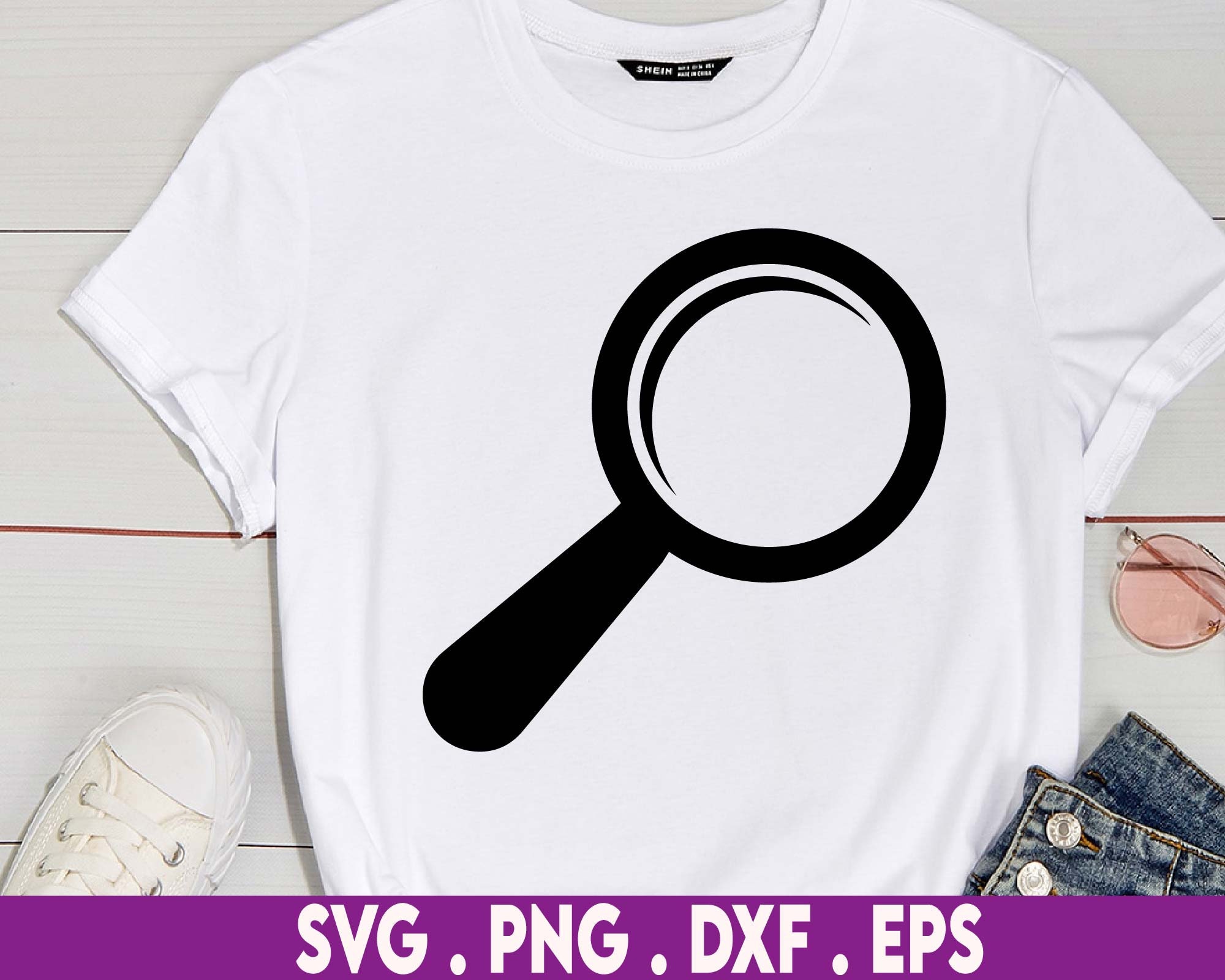 Magnifying Glass Sleuth SVG Detective Clip Art Cut File Silhouette Dxf ...