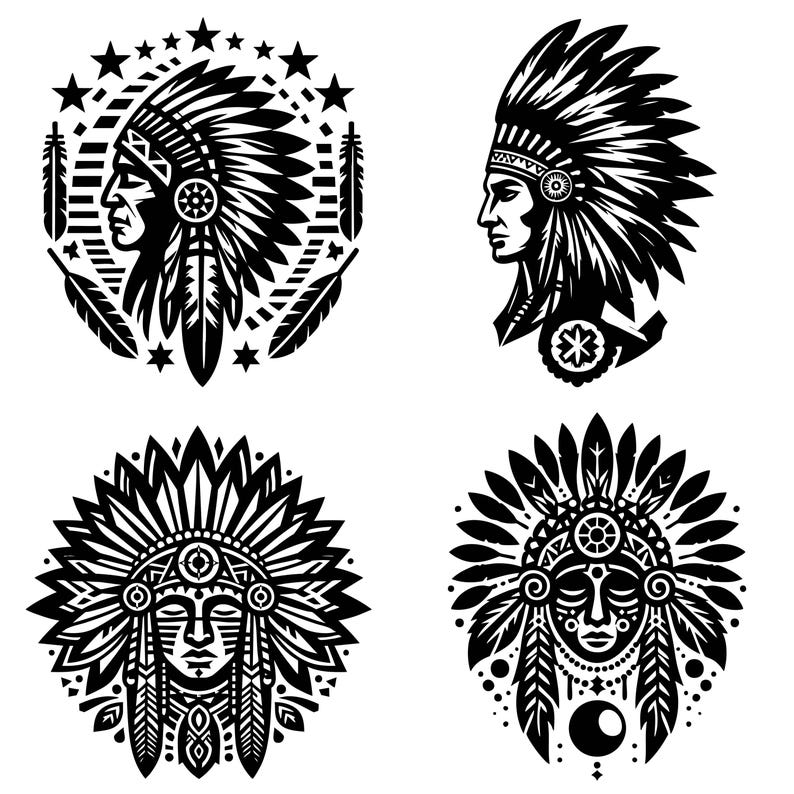 Native American Svg Bundle, Native Warrior Svg, Indian Svg, Chief Svg ...
