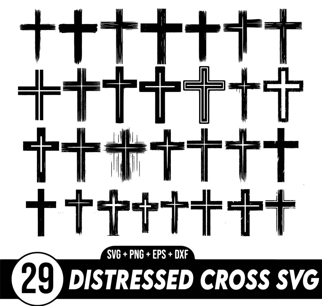 Distressed Cross Bundle Svg, Cross Bundle Svg, Distress Cross Svg ...
