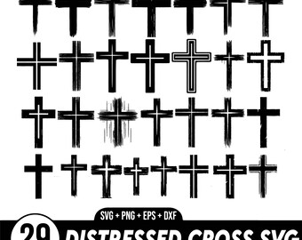 Distressed Cross Bundle Svg, Cross Bundle Svg, Grunge Cross Svg, Cross ...