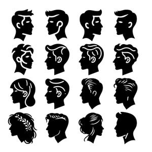 Head Profile Svg Bundle, Human Head, Face Silhouette, People Head ...