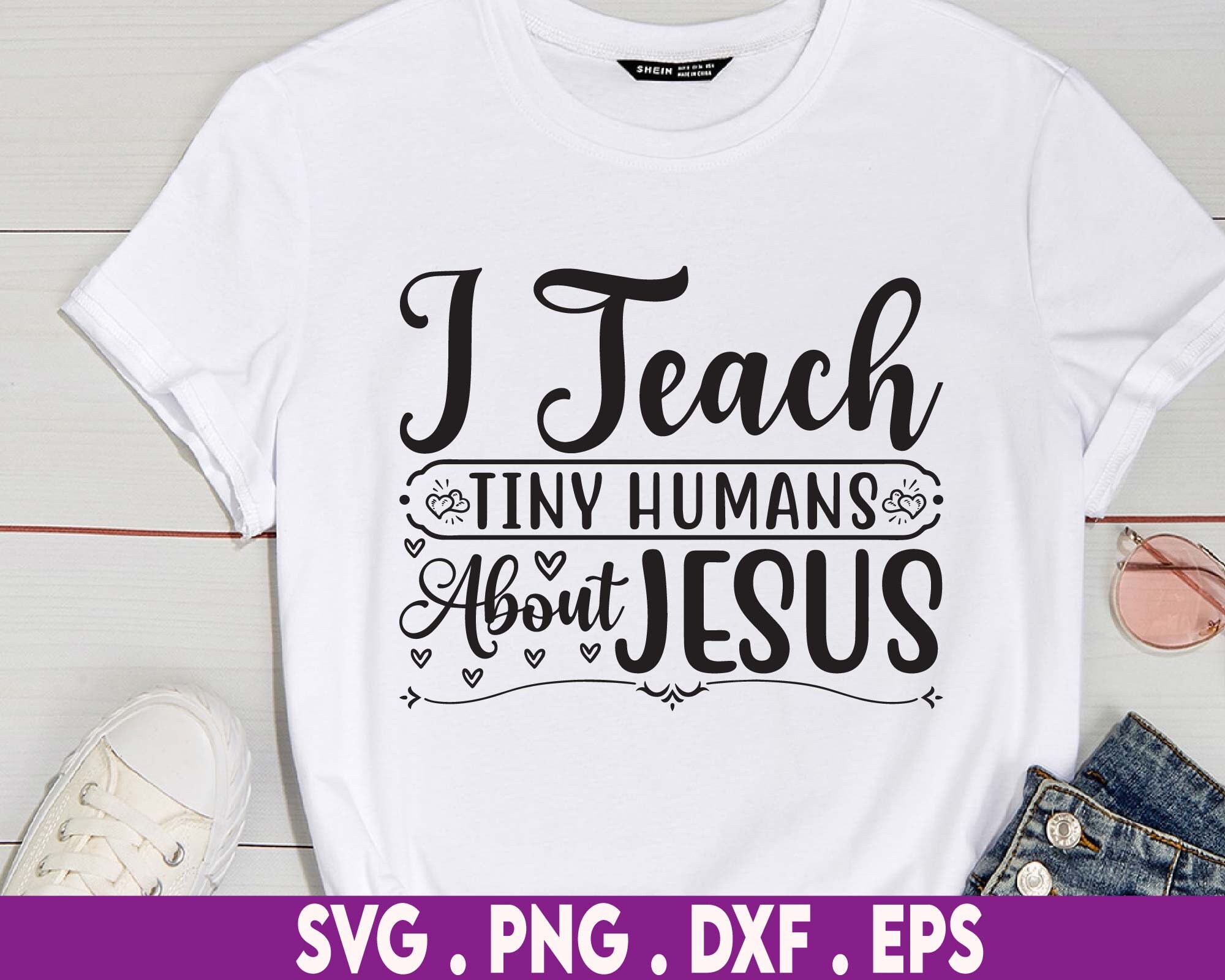 I Teach Tiny Humans About Jesus Svg, Bible School, Bible School Teacher ...