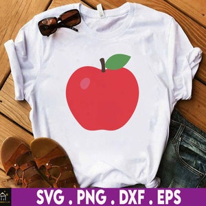 Apple Svg, Apple Clipart, Teacher Svg, School Svg, Silhouette Cut Files ...