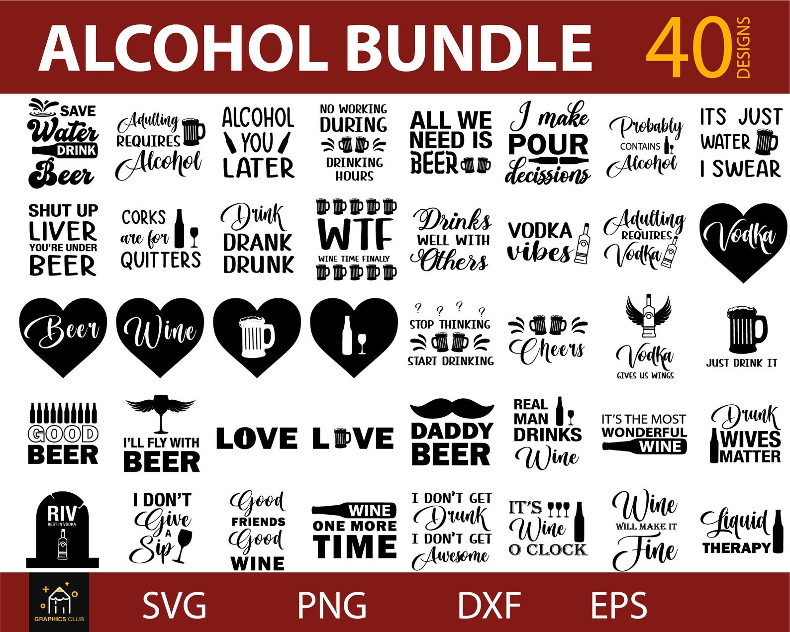 Alcohol Svg Bundle, Beer Svg, Funny Alcohol Svg, Coaster Svg, Whiskey ...
