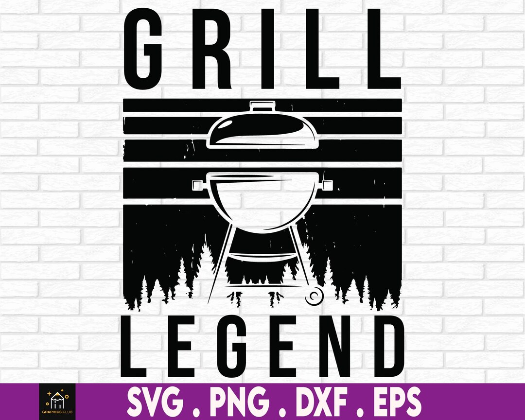 Grill Legend SVG Design for Apron T-shirt - Flaunt Your Barbecue Skills ...