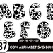 Cow Alphabet SVG Bundle, Cow Numbers Svg, Cow Letters Svg, Birthday Svg ...