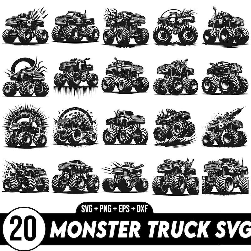 Monster Truck Svg - Etsy