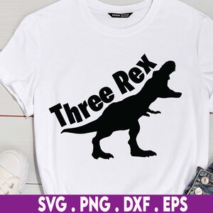 Three Rex SVG, Dinosaur SVG, 3rd Birthday Svg, Birthday Boy Svg, Iron ...