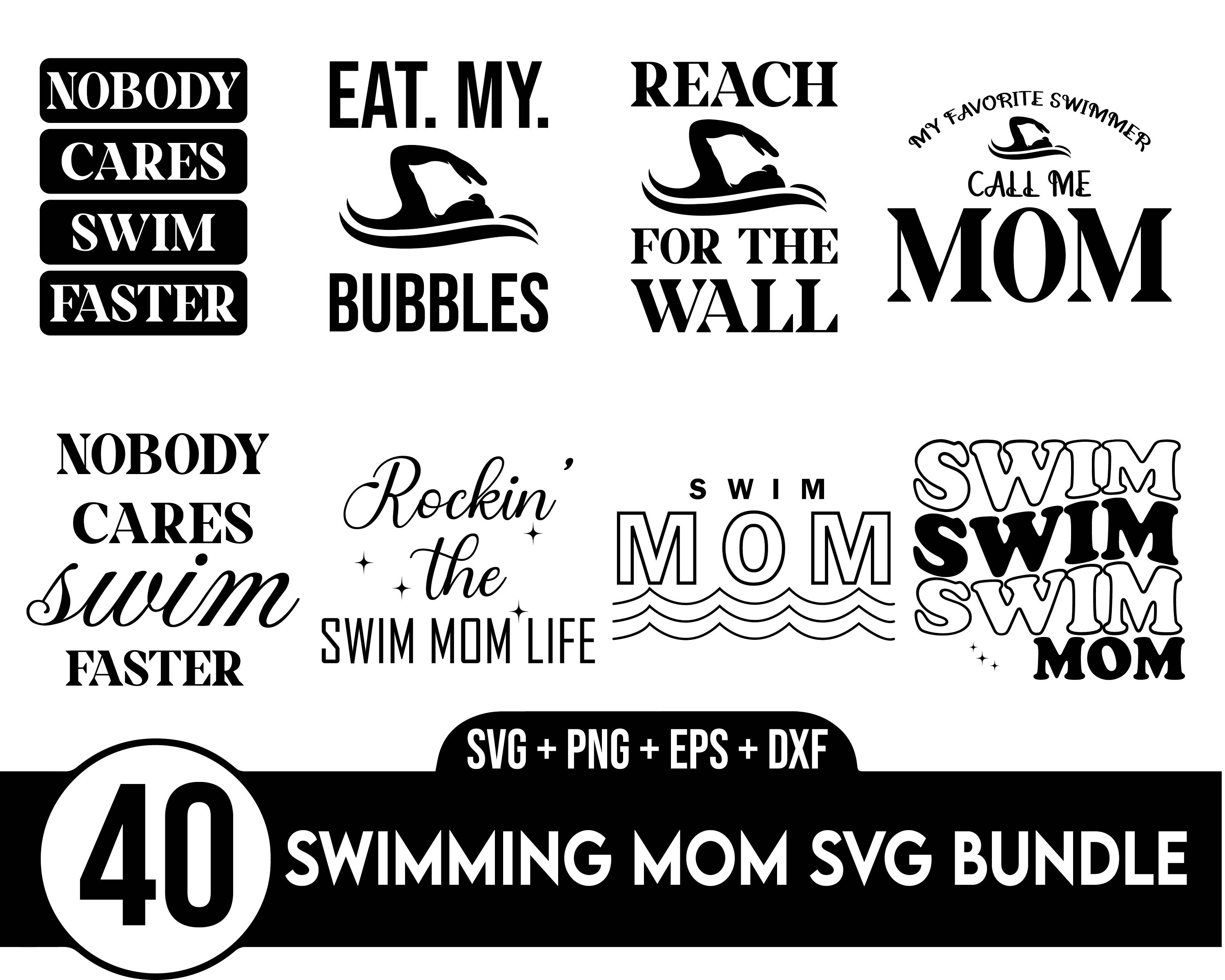 Swimming Mom SVG Bundle, Swimming Svg, Swim Mom Shirt Svg Png Dxf ...
