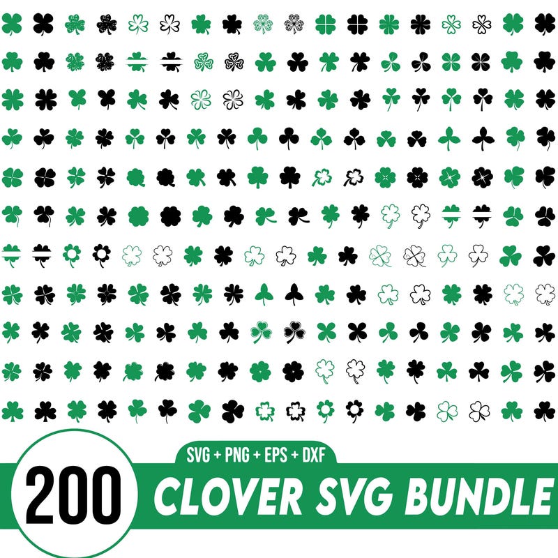 Four Leaf Clovers Svg - Etsy