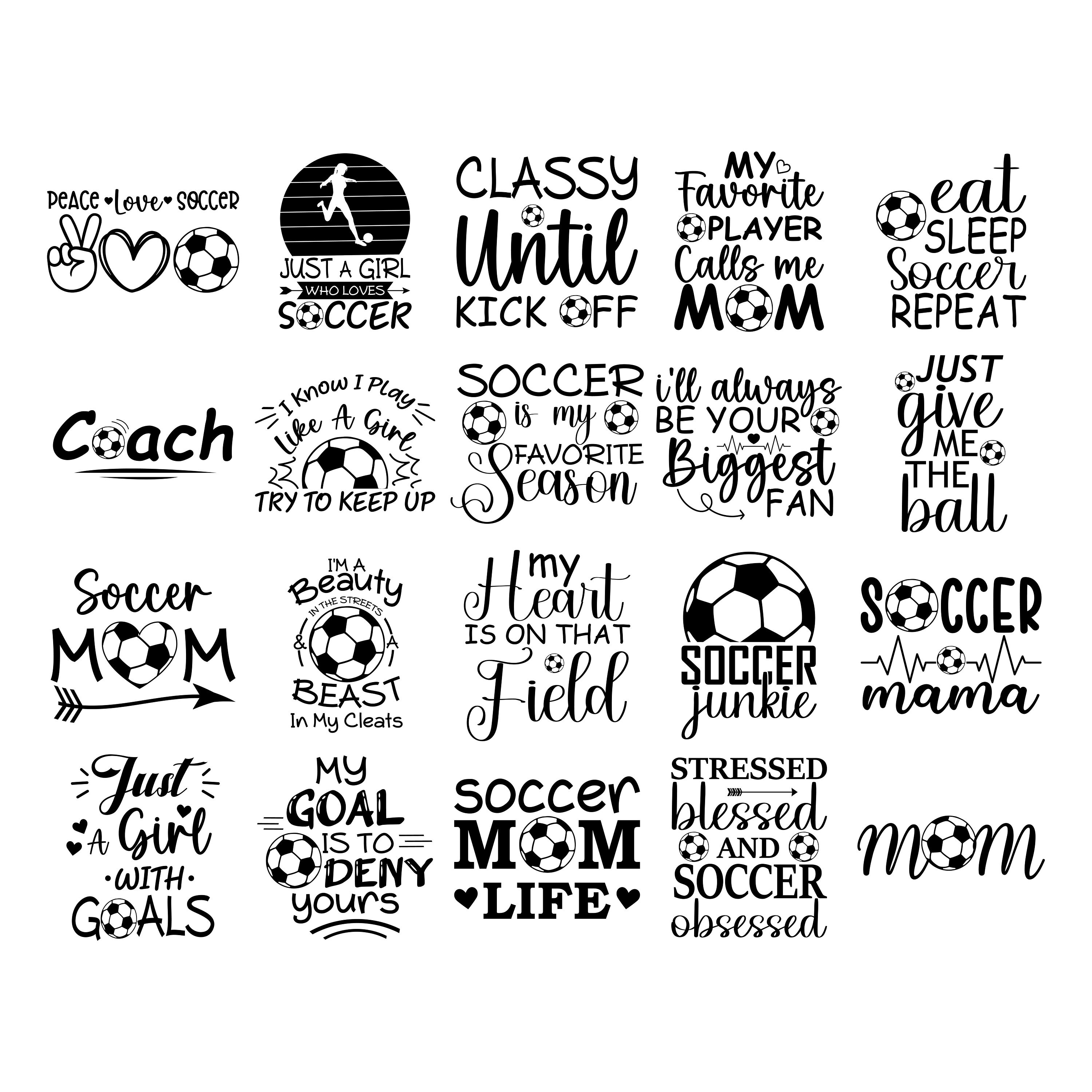 Soccer Svg Bundle, Soccer Mom Svg, Soccer Shirt Svg, Soccer Mom Life ...