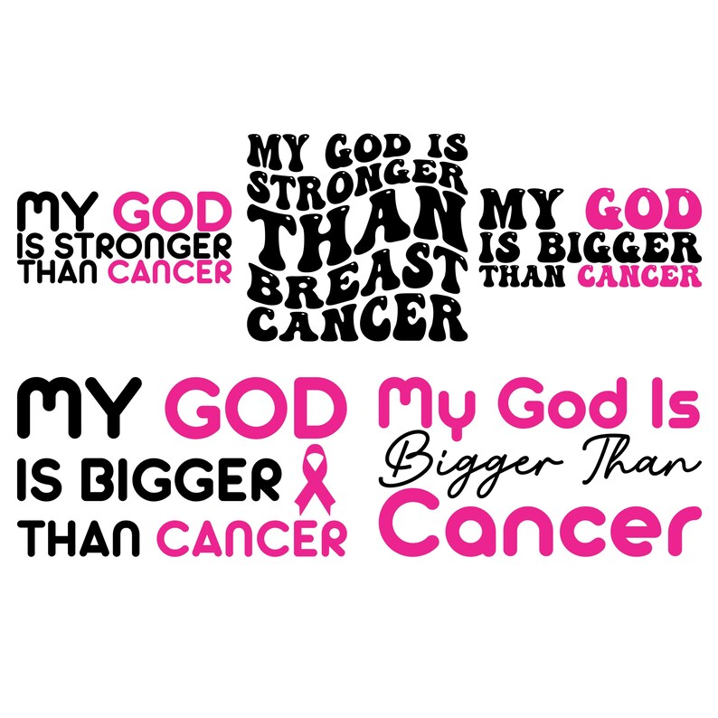 My God is Stronger Than Breast Cancer Svg Png, Breast Cancer Awareness ...