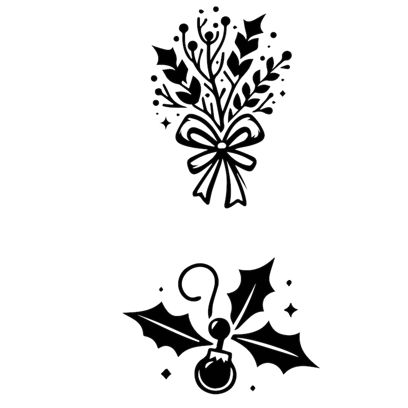 Holly SVG Bundle, Christmas Holly SVG, Christmas Svg, Xmas Svg, Png ...