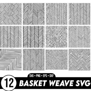 Basket Weave SVG Bundle, Geometric Basket Textur, Basket Weave Leather ...