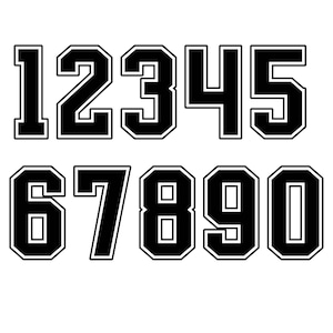 Jersey Numbers Svg Bundle, Sport Numbers SVG Bundle, Jersey Number ...