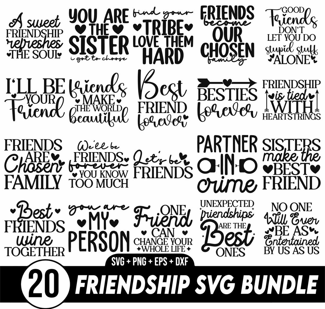 Friendship Svg, Friendship Quotes Svg, Besties Svg, Friendship Png ...