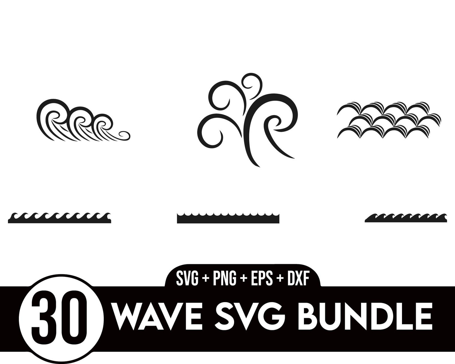 Wave Svg Bundle, Waves Svg Bundle, Waves Clipart, Svg Files for Cricut ...