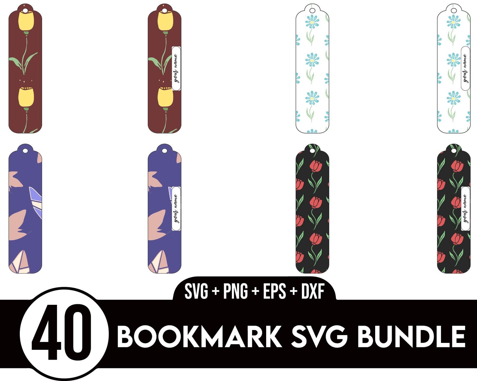 Bookmark Svg Bundle, Bookmark Template Svg, Printable Bookmark,books ...