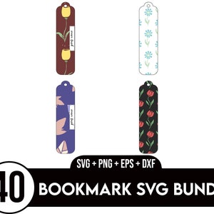 Bookmark Svg Bundle, Bookmark Template Svg, Printable Bookmark,books ...