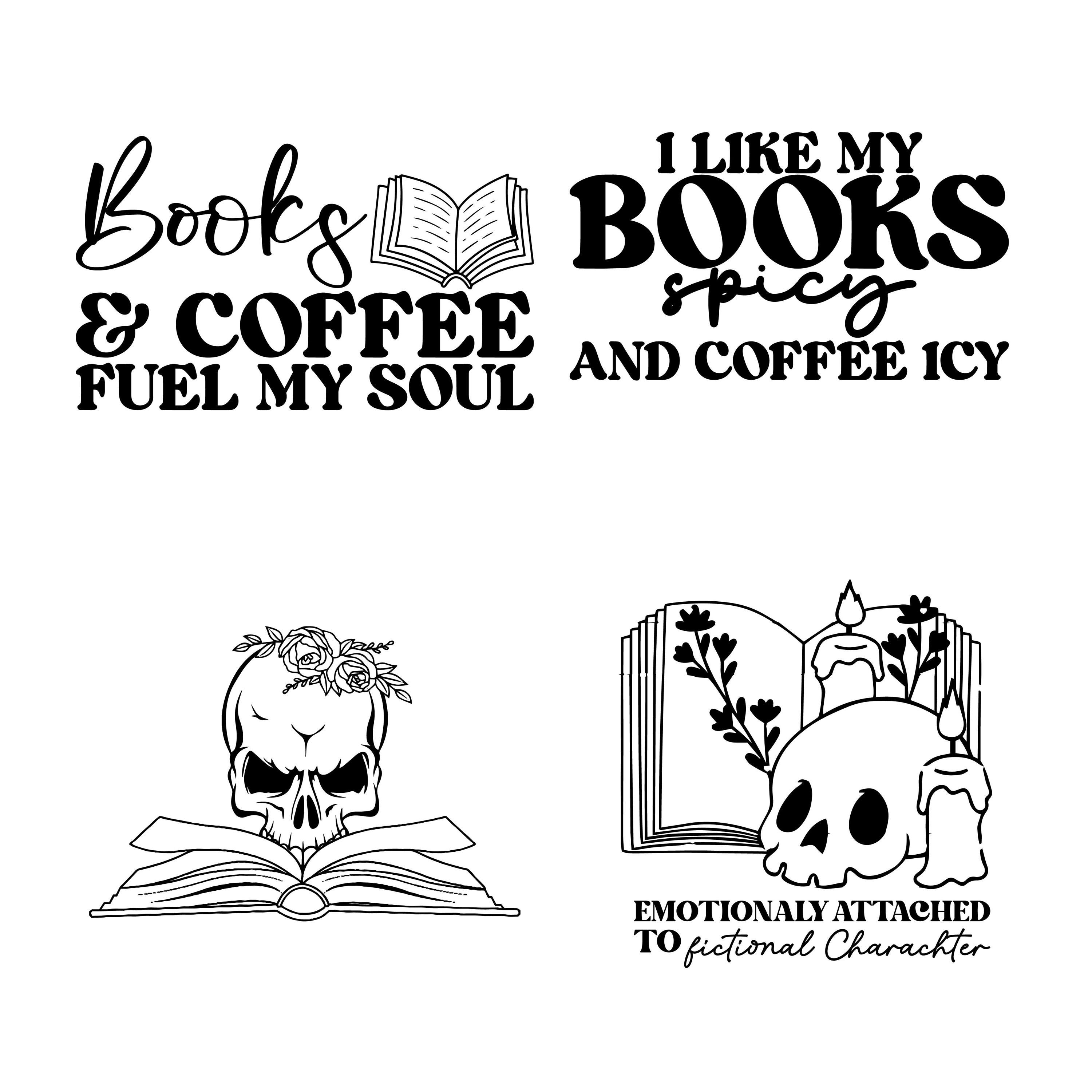 Spicy Book Lover SVG Bundle, Books Svg, Books Png, Reading Svg, Reading ...