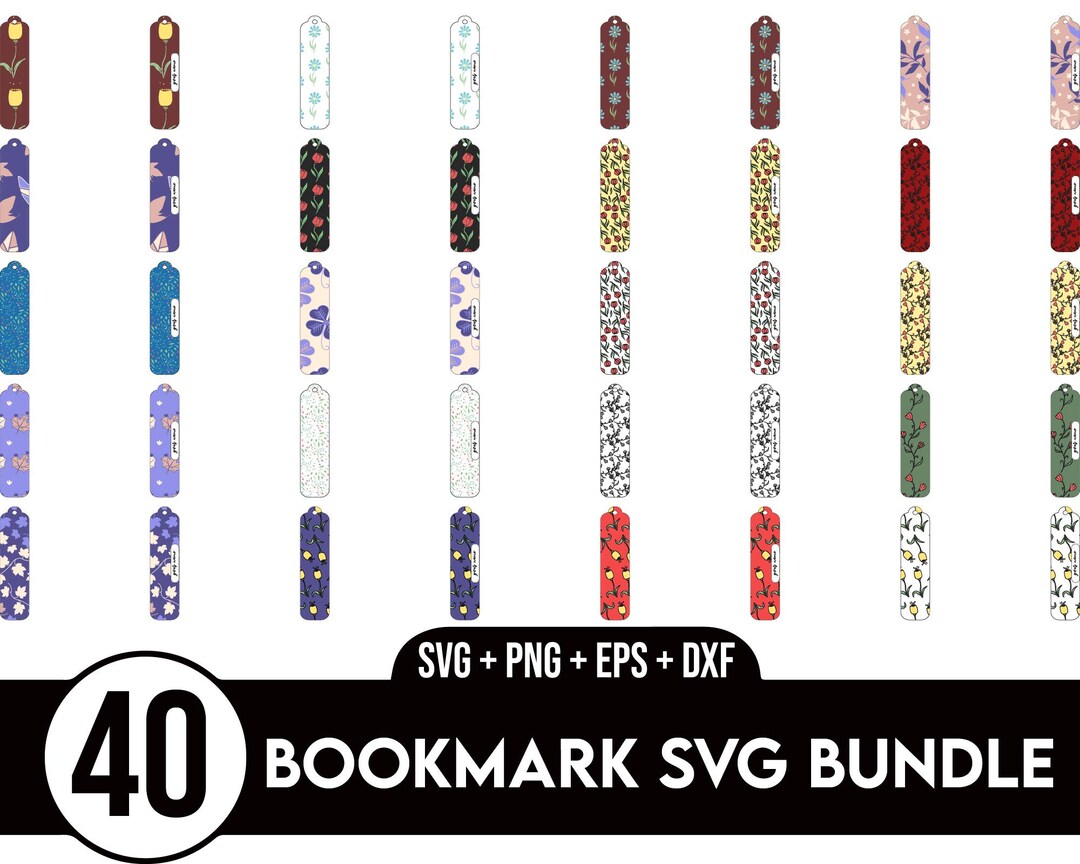 Bookmark Svg Bundle, Bookmark Template Svg, Printable Bookmark,books ...