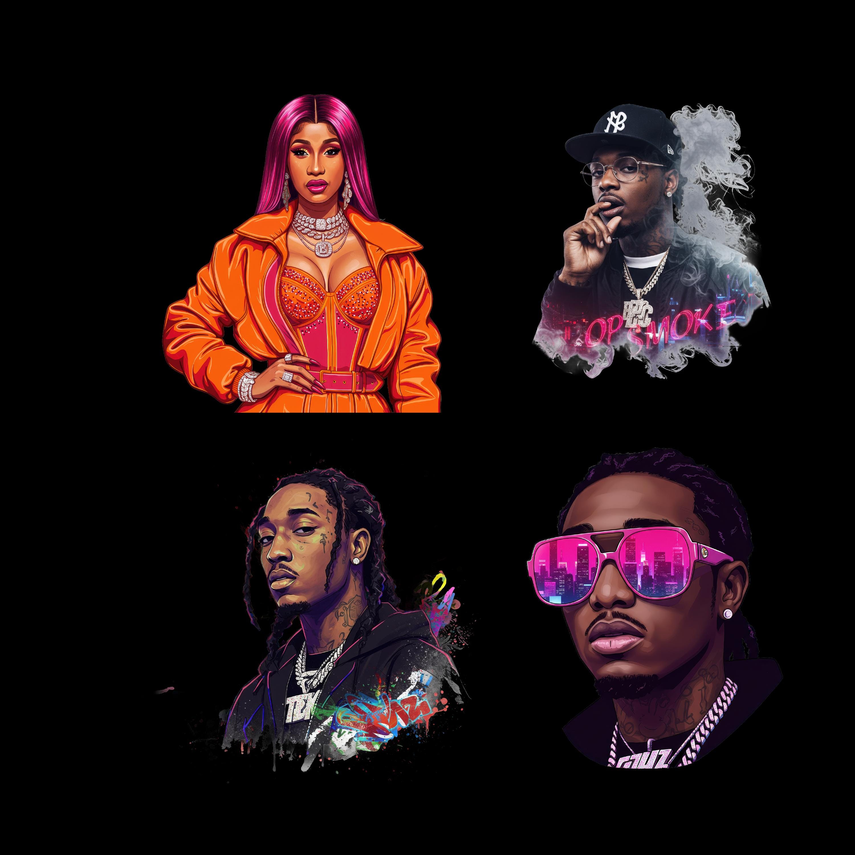 Hip Hop T Shirt PNG Bundle, Bootleg Style Tshirt Designs, Streetwear ...