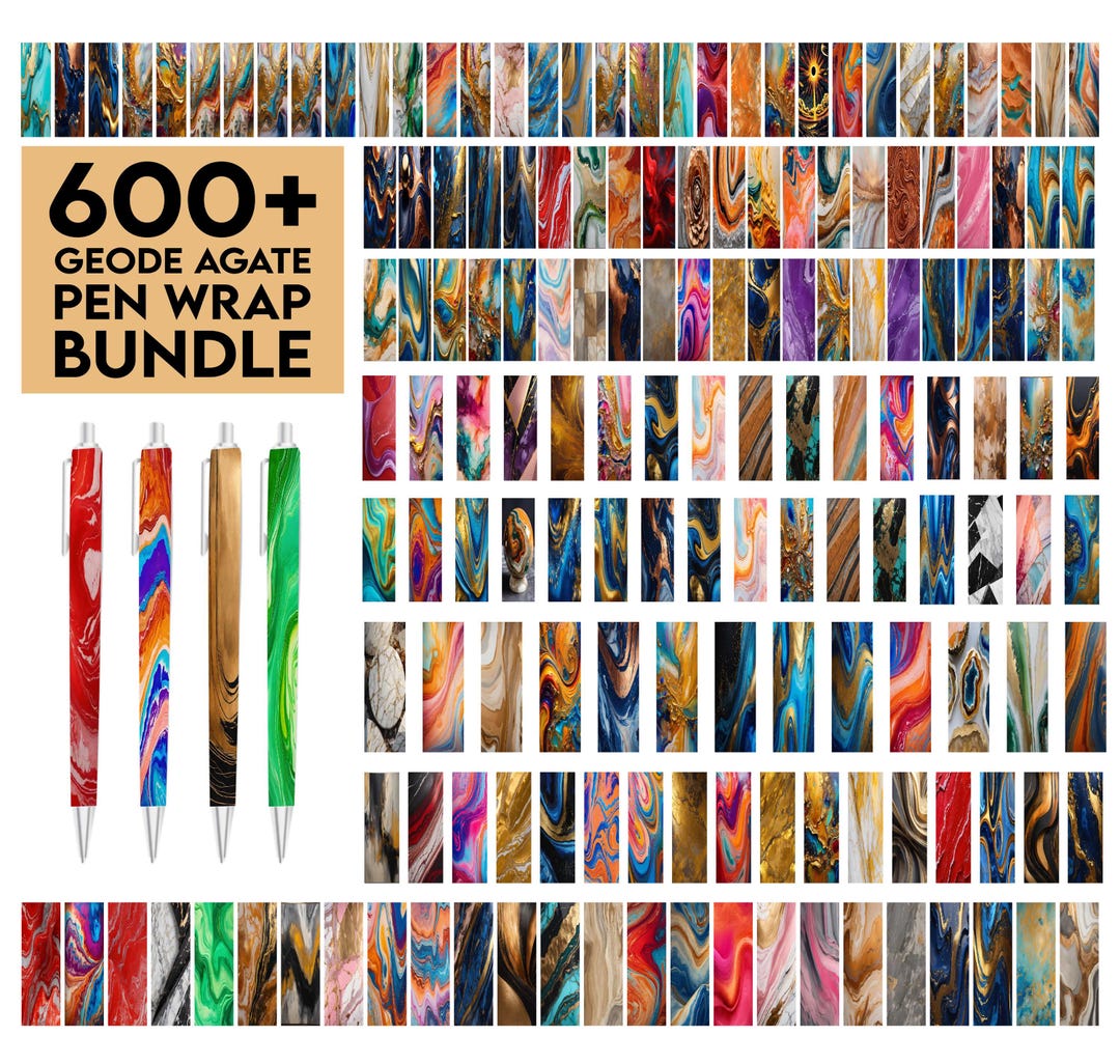 600+ Pen Wraps Mega SVG Bundle, Pen Wrap Png, Pencil Sublimation Design ...