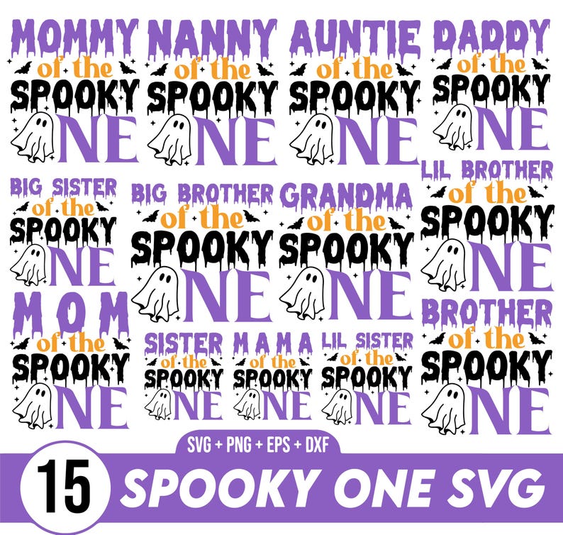Spooky One Svg Bundle, Spooky One 1st Birthday Png, Halloween Spooky ...