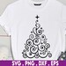 Swirly Christmas Tree SVG, Swirly Tree Silhouette SVG, Christmas Tree ...