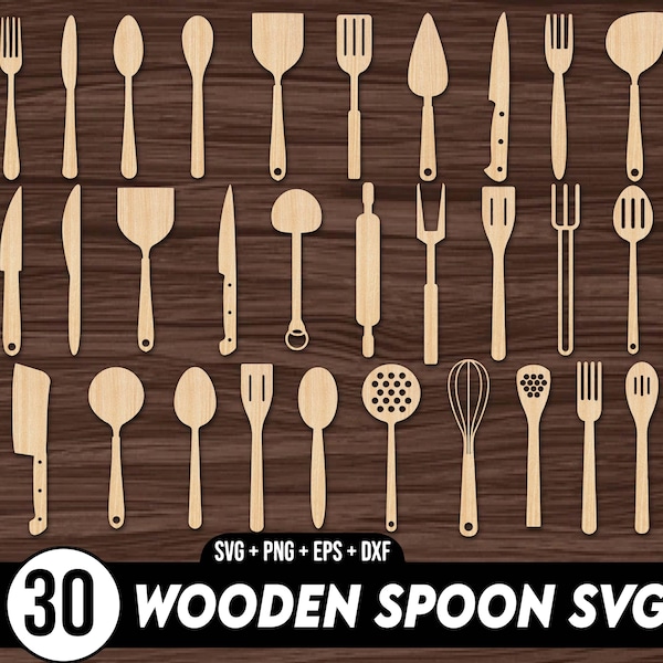 Kitchen Utensils Svg - Etsy