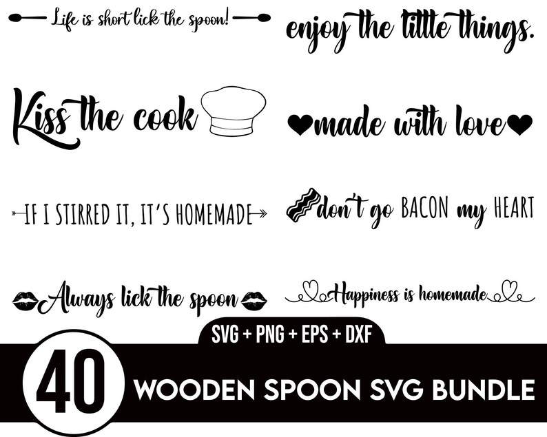 Wooden Spoon SVG, Funny Kitchen Quotes Svg, Spoon Handle Sayings Svg ...