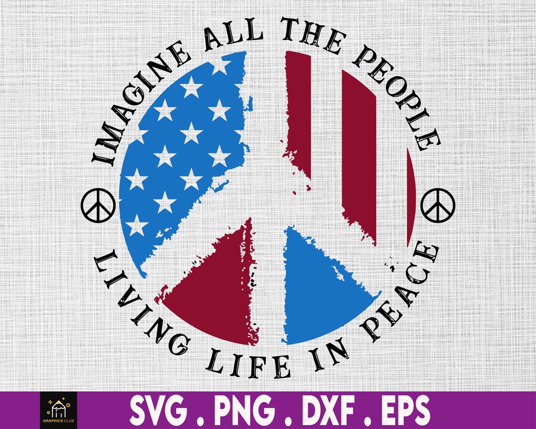 Imagine All the People SVG - Peace SVG - World Peace - Beatles ...