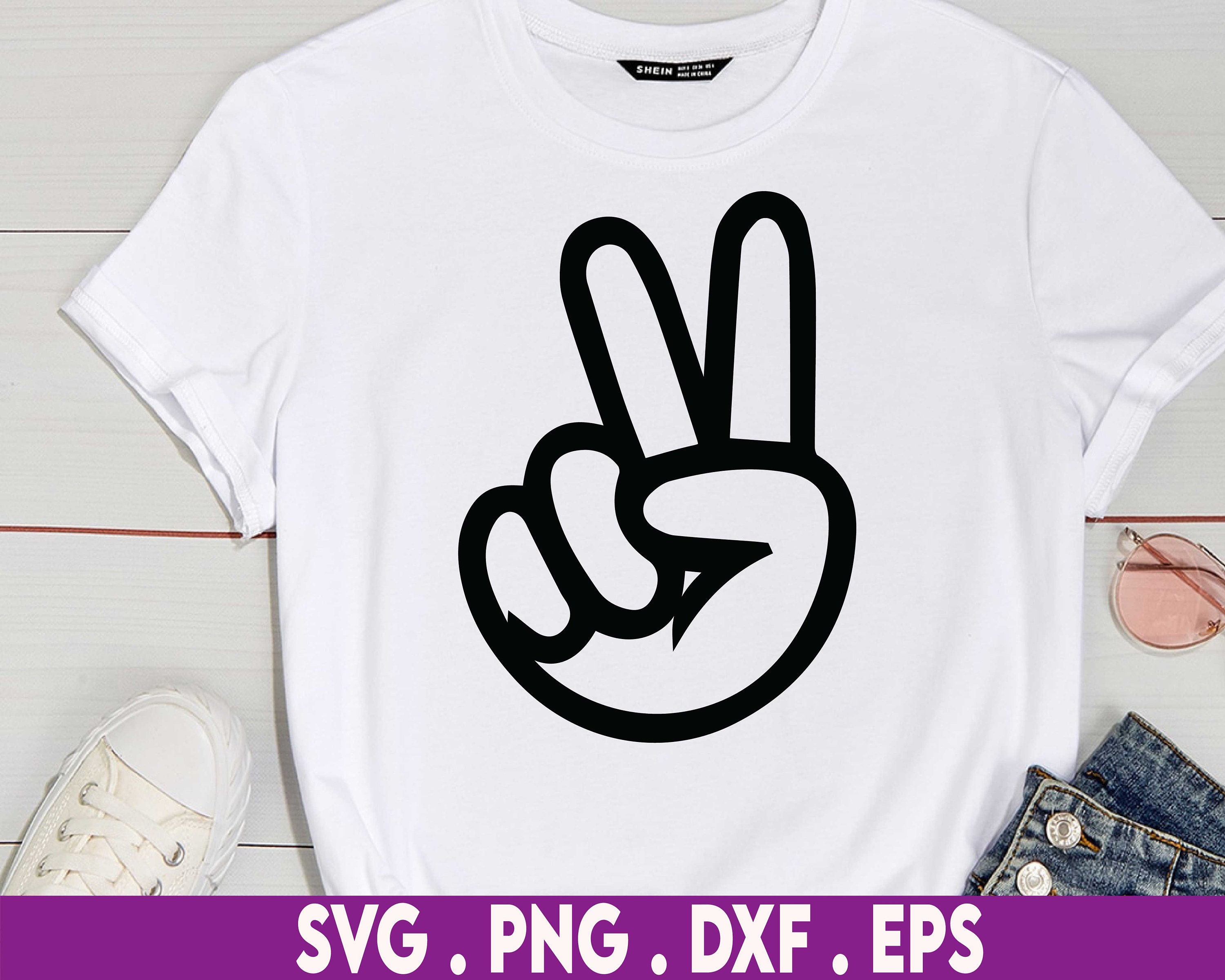 Peace Hand Svg, Peace Sign Svg, Peace Fingers Svg, Two Hand Sign Svg ...