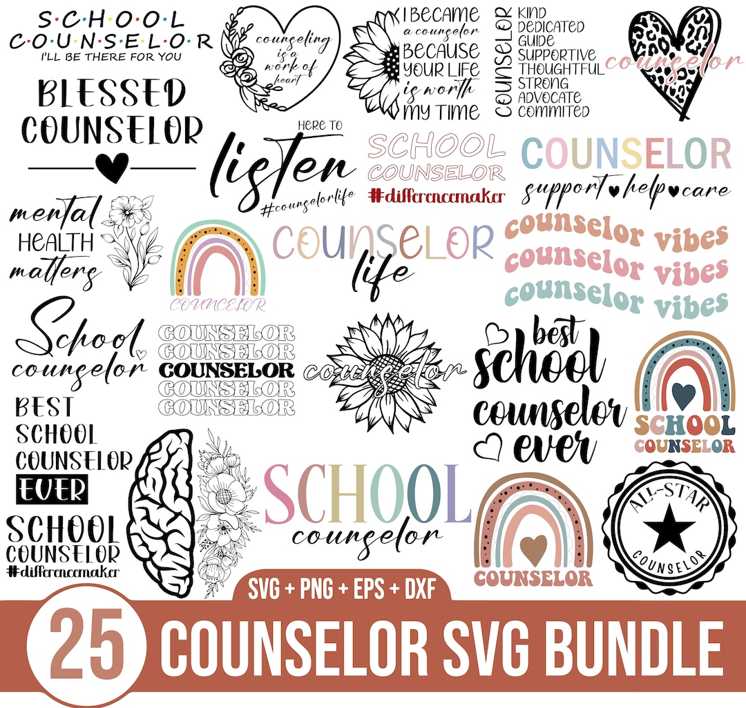 Counselor SVG Bundle, School Counselor Svg, Counselor Shirt Svg ...