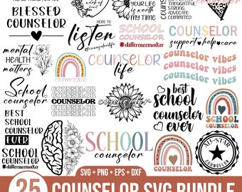Counselor SVG Bundle, School Counselor Svg, Counselor Shirt Svg ...