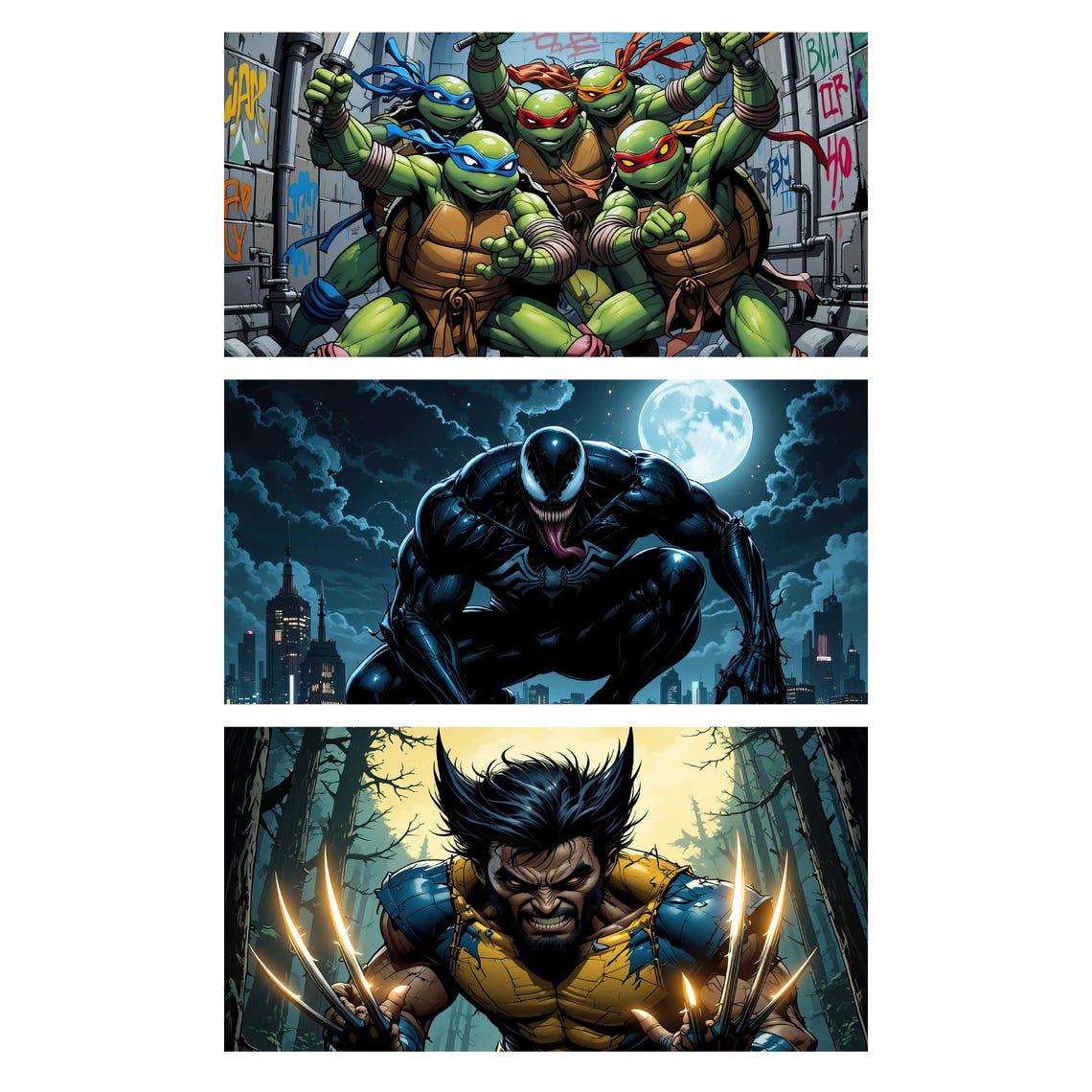 Superhero Mug Wrap Bundle, Superhero Game Characters Mug Wrap, 3D ...