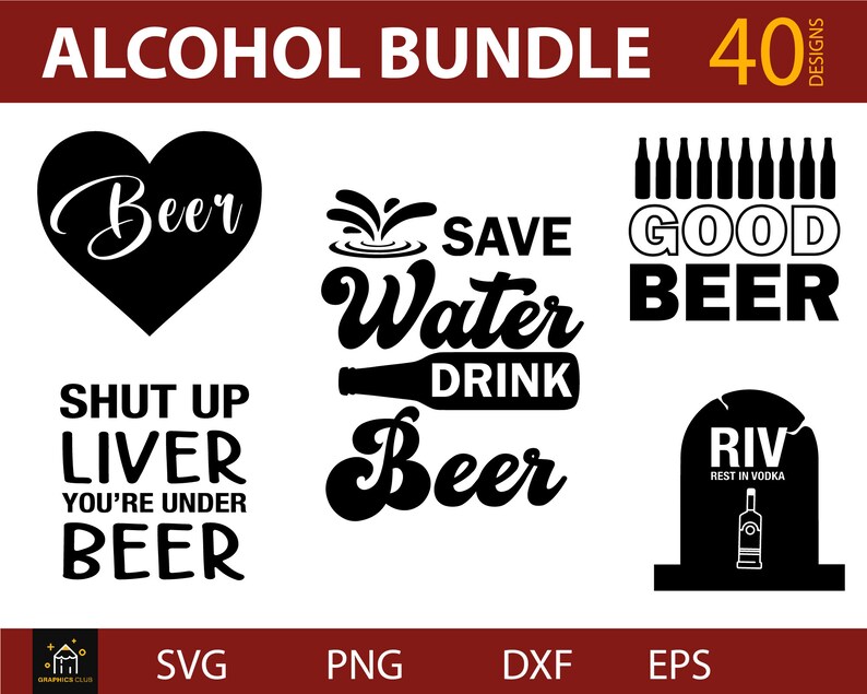 Alcohol Svg Bundle, Beer Svg, Funny Alcohol Svg, Coaster Svg, Whiskey ...