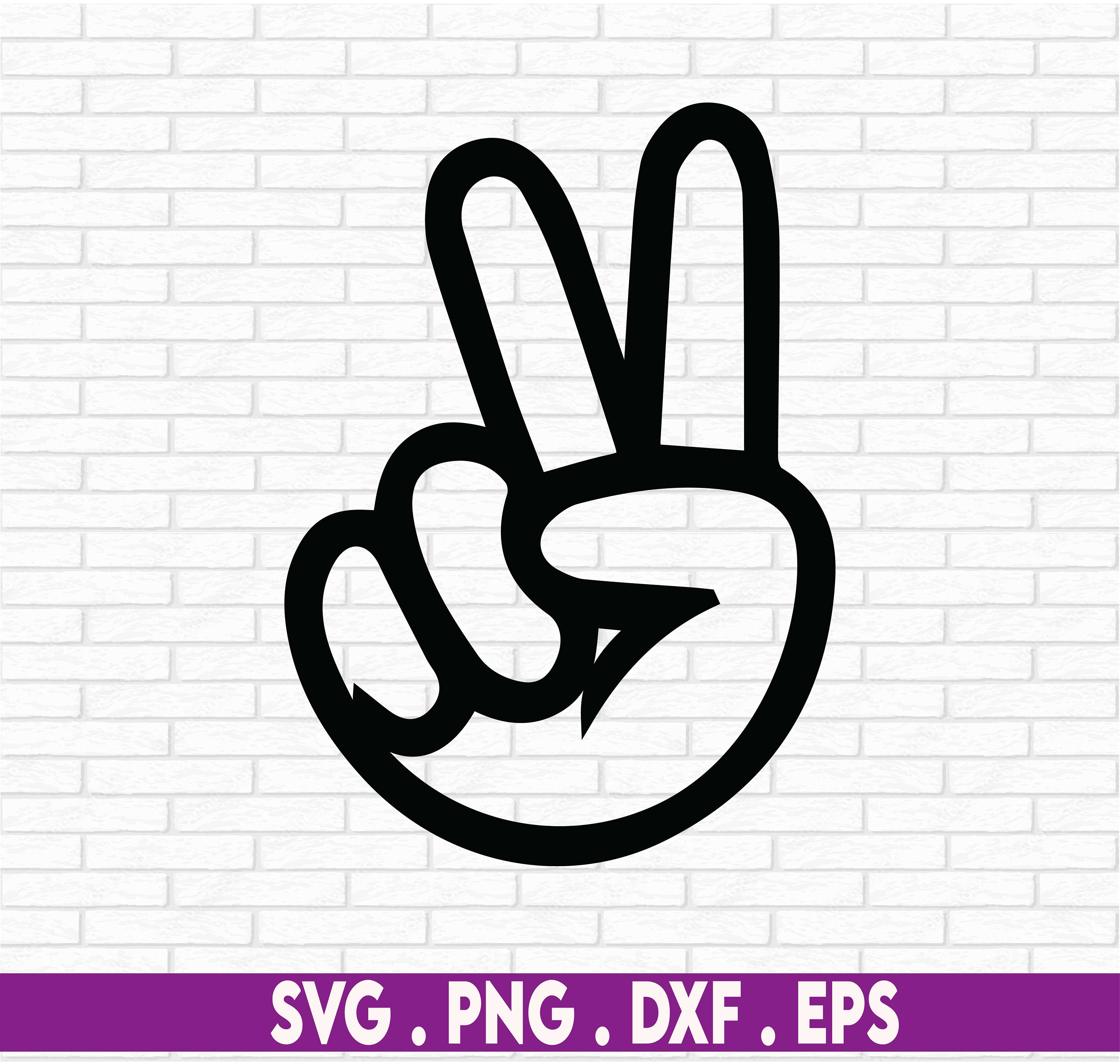 Peace Hand Svg, Peace Sign Svg, Peace Fingers Svg, Two Hand Sign Svg ...