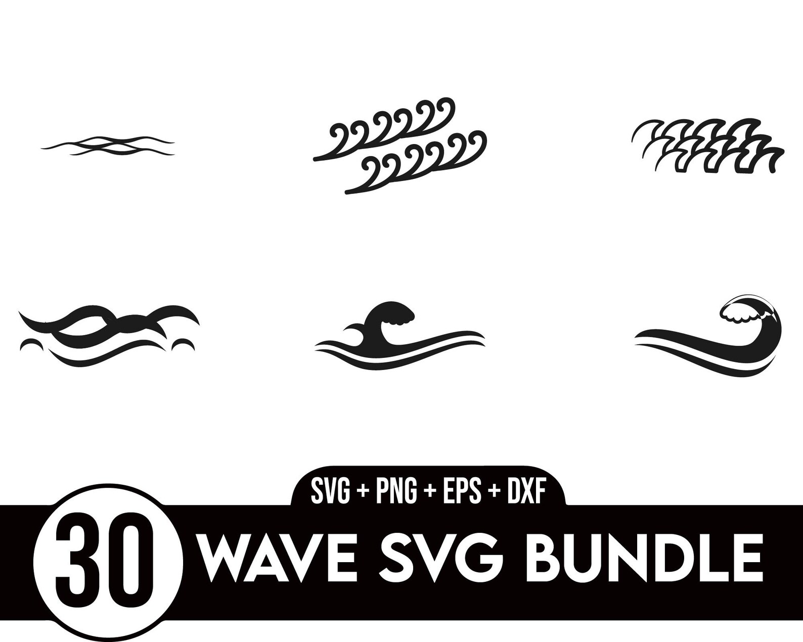 Wave Svg Bundle, Waves Svg Bundle, Waves Clipart, Svg Files for Cricut ...
