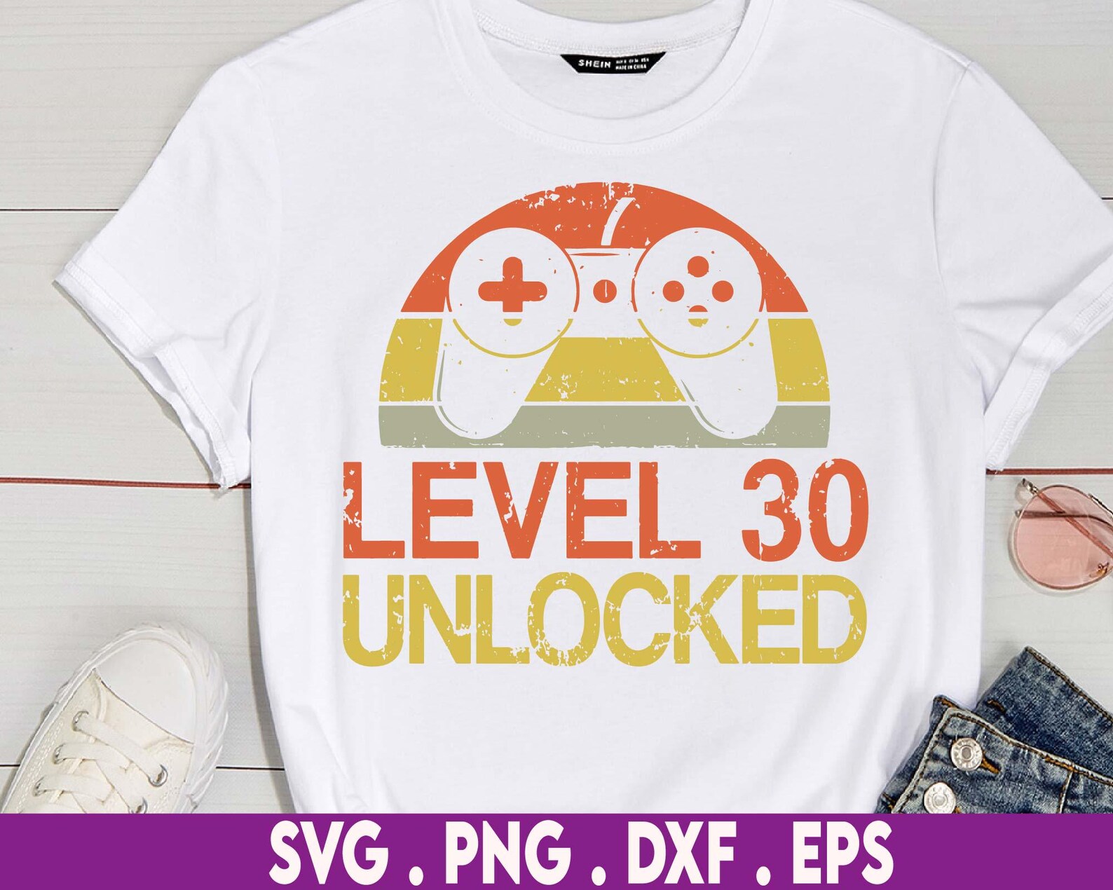 Level 30 Unlocked Svg, 30th Birthday Svg, Game Controller Svg, Birthday ...