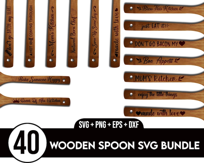 Wooden Spoon SVG, Funny Kitchen Quotes Svg, Spoon Handle Sayings Svg ...