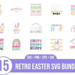 Retro Easter SVG Bundle, Retro Easter SVG, Happy Easter Svg,easter ...