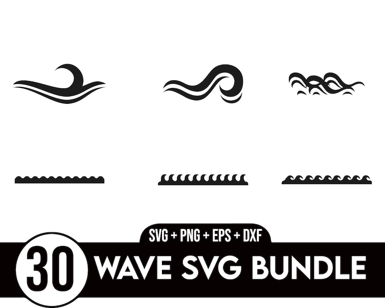 Wave Svg Bundle, Waves Svg Bundle, Waves Clipart, Svg Files for Cricut ...