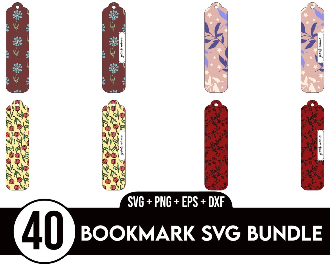 Bookmark Svg Bundle, Bookmark Template Svg, Printable Bookmark,books ...