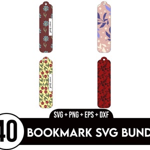 Bookmark Svg Bundle, Bookmark Template Svg, Printable Bookmark,books ...